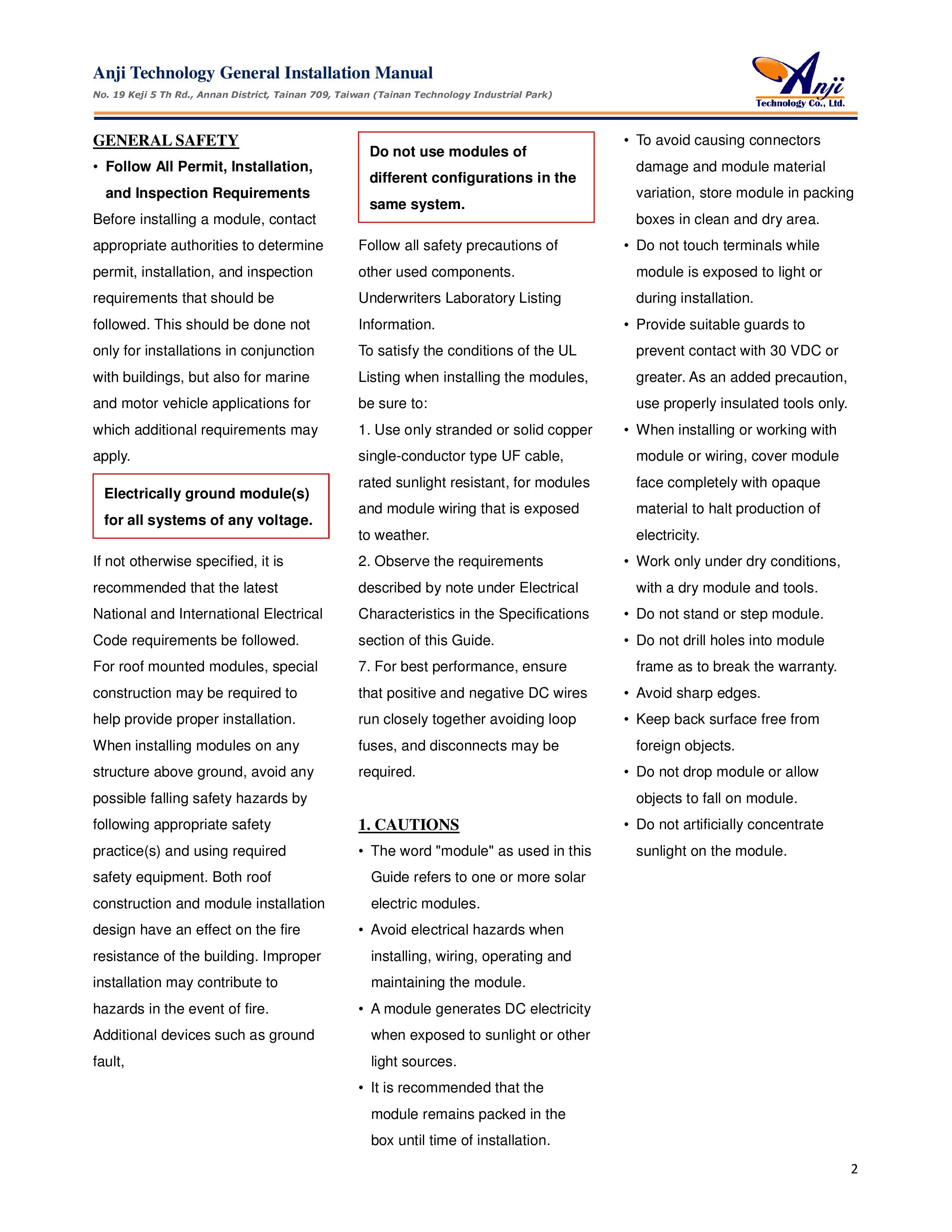 Installation Guide Content_V1.2_page_3 - ANJI TECHNOLOGY
